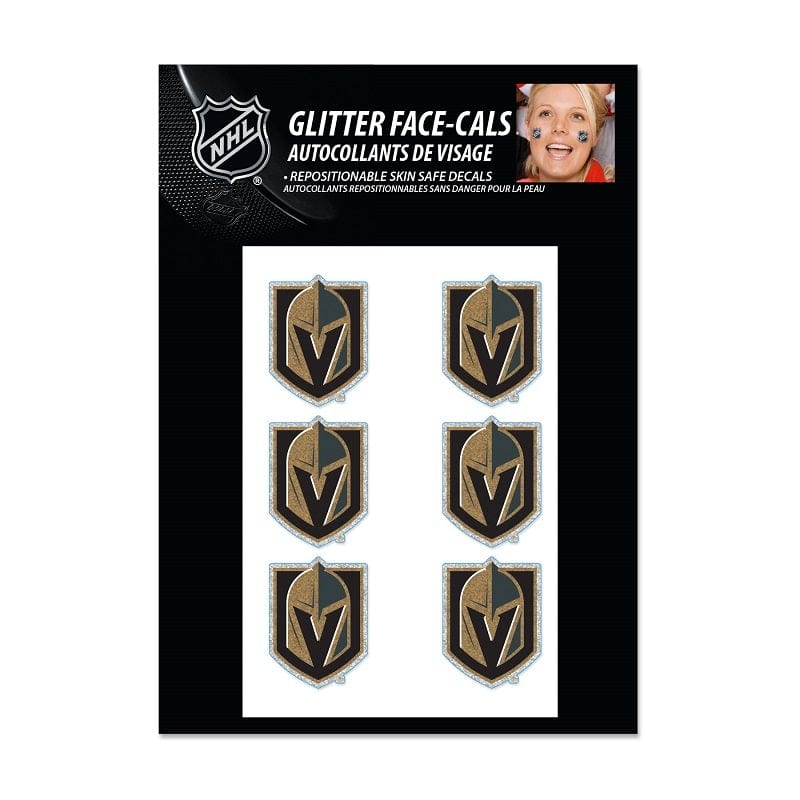 Vegas Golden Knights Glitter Decal Temporary Tattoo 6 Pack - Vegas ...
